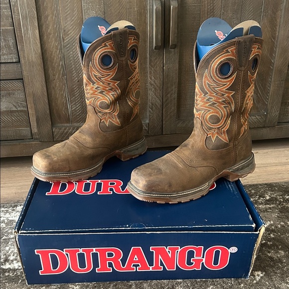 Durango | Shoes | Durango Mens Tan And Orange Western Boots | Poshmark